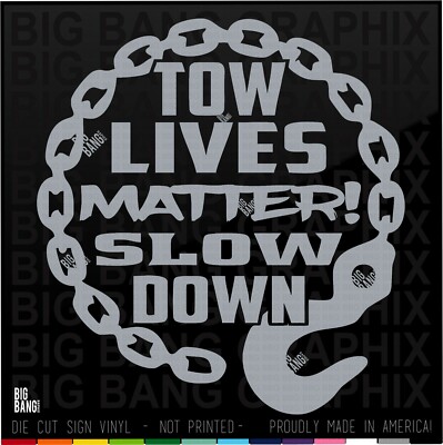 Tow Truck Rotator Driver Vinyl Decal Sticker Owner Operator Safety ...