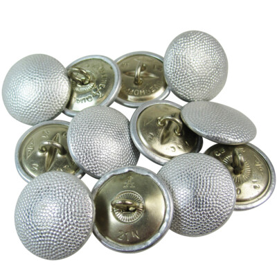 12x German Army Uniform SILVER PEBBLED TUNIC BUTTONS - WW2 Repro | eBay