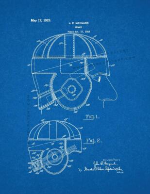 Helmet Patent Print Blueprint | eBay
