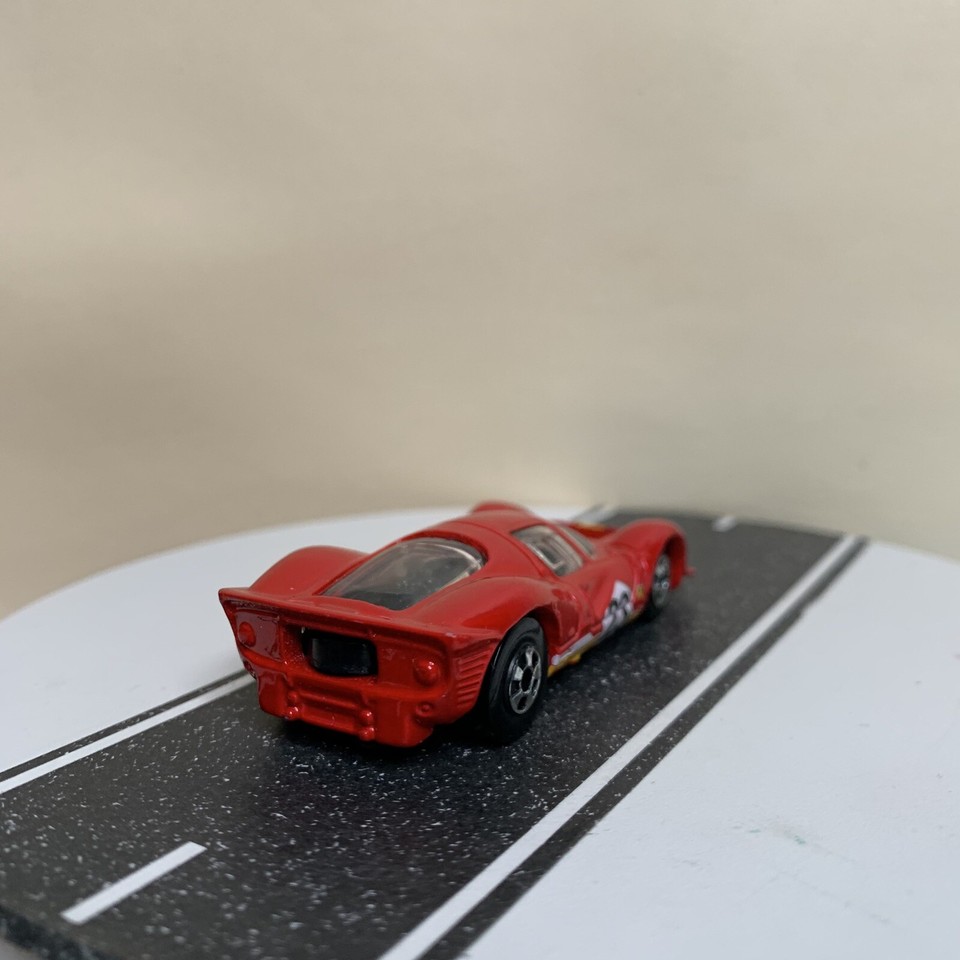 2012 Hot Wheels Ferrari P4 Red #23 w/Yellow & White Stripes, Chrome BW ...