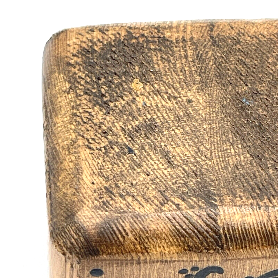 4 Large Wood Alphabet Blocks 2.75" Handpainted Rustic Folk Art Display ...