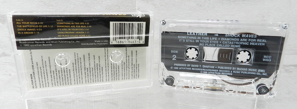 LEATHER Shock Waves Cassette Tape 1989 RC Records RCC 9463 EX/VG | eBay