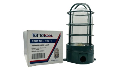 Tuttokool Vapor proof Lamp TKL-1 Glass globe body in cast aluminum 115 ...