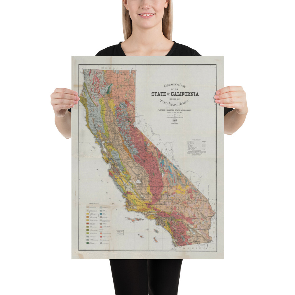 Old Mineral Maps Of California 1850 Map California Gold Rush Mining