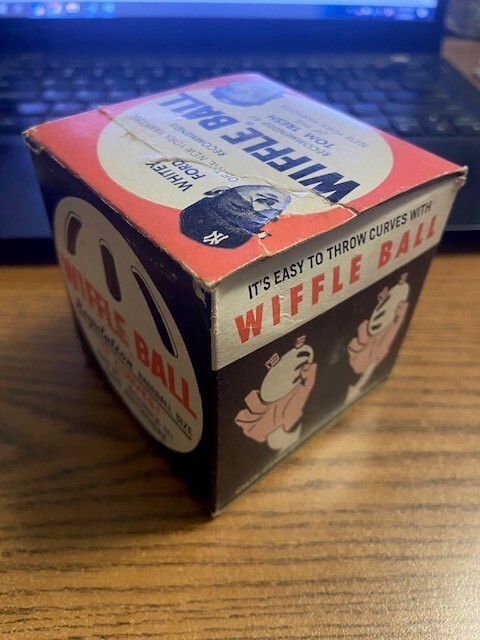 c. 1960's WHITEY FORD & TOM TRESH WIFFLE BALL BOX (with ball)! | eBay