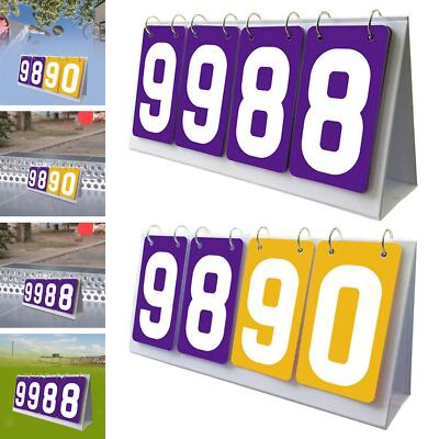 Table Score Flipper 4 Digit Sports Scoreboard for Games Outdoor ...