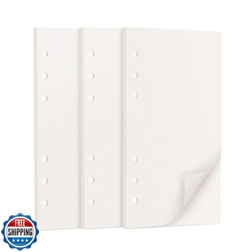 A6 Loose Leaf Refill Paper, 171x94mm, 135 Sheets Plain White Planner ...