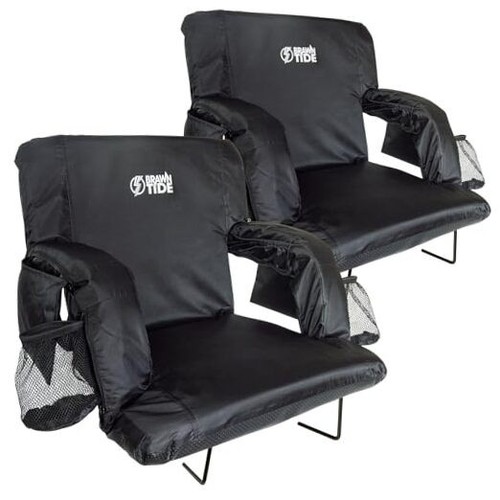 Stadium Seat with Back Support - Comfy Cushion, Thick Padding, 2 Steel ...