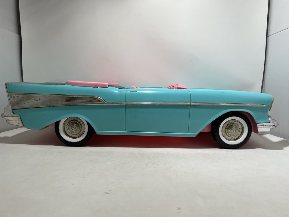 Vintage 1988 Mattel Barbie Convertible Car - 1957 Chevy Bel Air ...