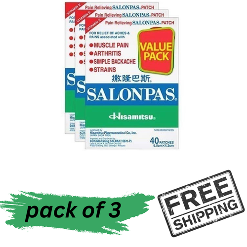 3x Salonpas Patches Hisamitsu Pain Relieving Arthritis Strains Back ...