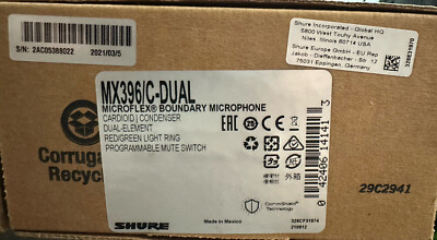 Shure MX396/C-DUAL Microflex® Multi-Element Boundary Microphone | eBay
