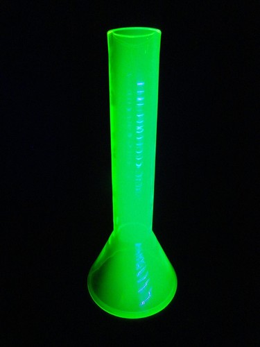 Black Light GLASS - URANIUM VASELINE - VASE - 15" TALL x 6" BASE ...