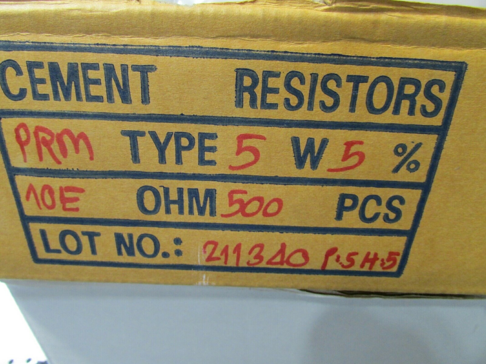 Lot 10 RG Allen Radial Sand Resistor Vertical 10 Ohm 5W 5% Ceramic ...