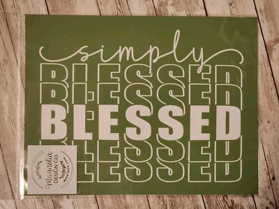 MDC DIY Adhesive Reusable Silkscreen Stencil " Blessed Stacked " | eBay