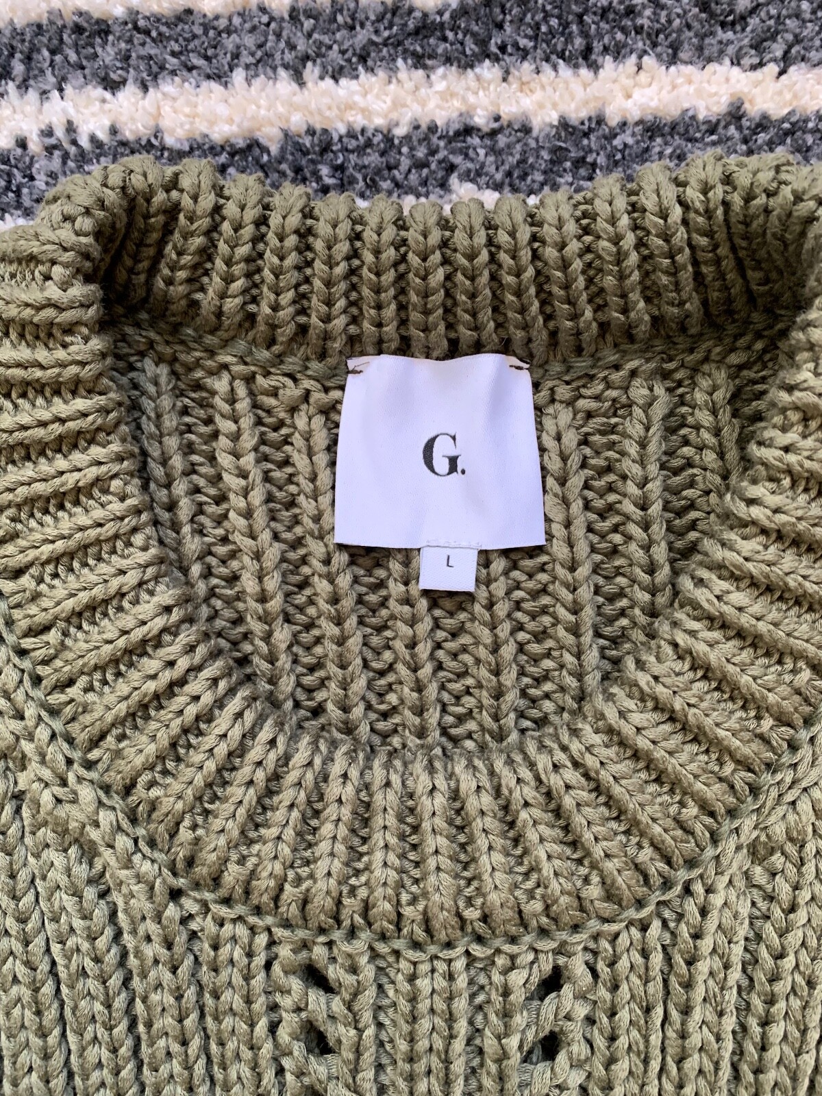 G. Label BY Goop Green Chandler Drop-Stitch Crewneck … - Gem