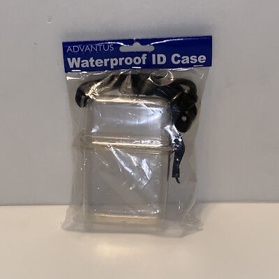 Advantus Waterproof ID Case- Plastic - Clear Case 3 3/4" x 1 1/2" x 4 3 ...
