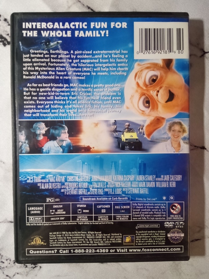 Mac and Me (DVD, 1988) | eBay