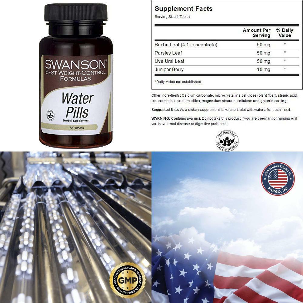 Swanson Water Pills 120 Tabs | eBay