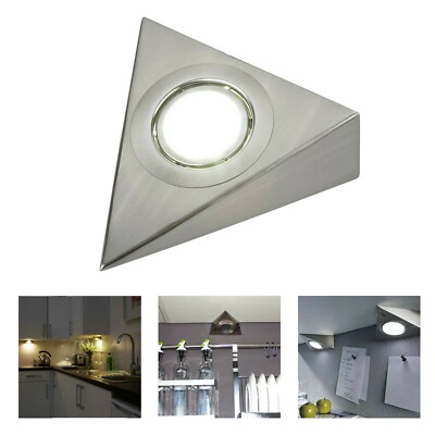 Mains LED Kitchen Under Cabinet Triangle Lights Unit Cupboard Counter ...