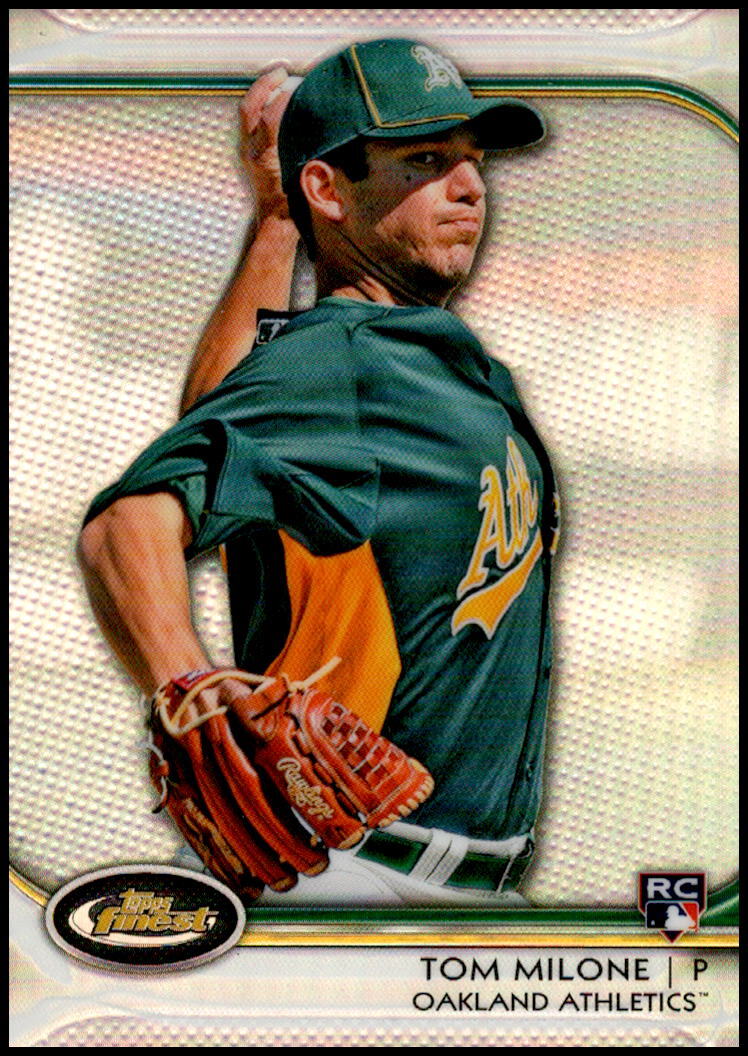 2012 Finest #6 Tom Milone Refractor Oakland Athletics Baseball Card | eBay