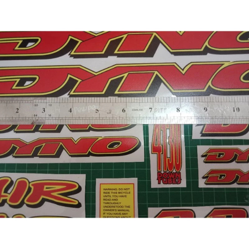 Dyno Air Decal Transparent Sticker Red Blue Color Set BMX 20 Free ...
