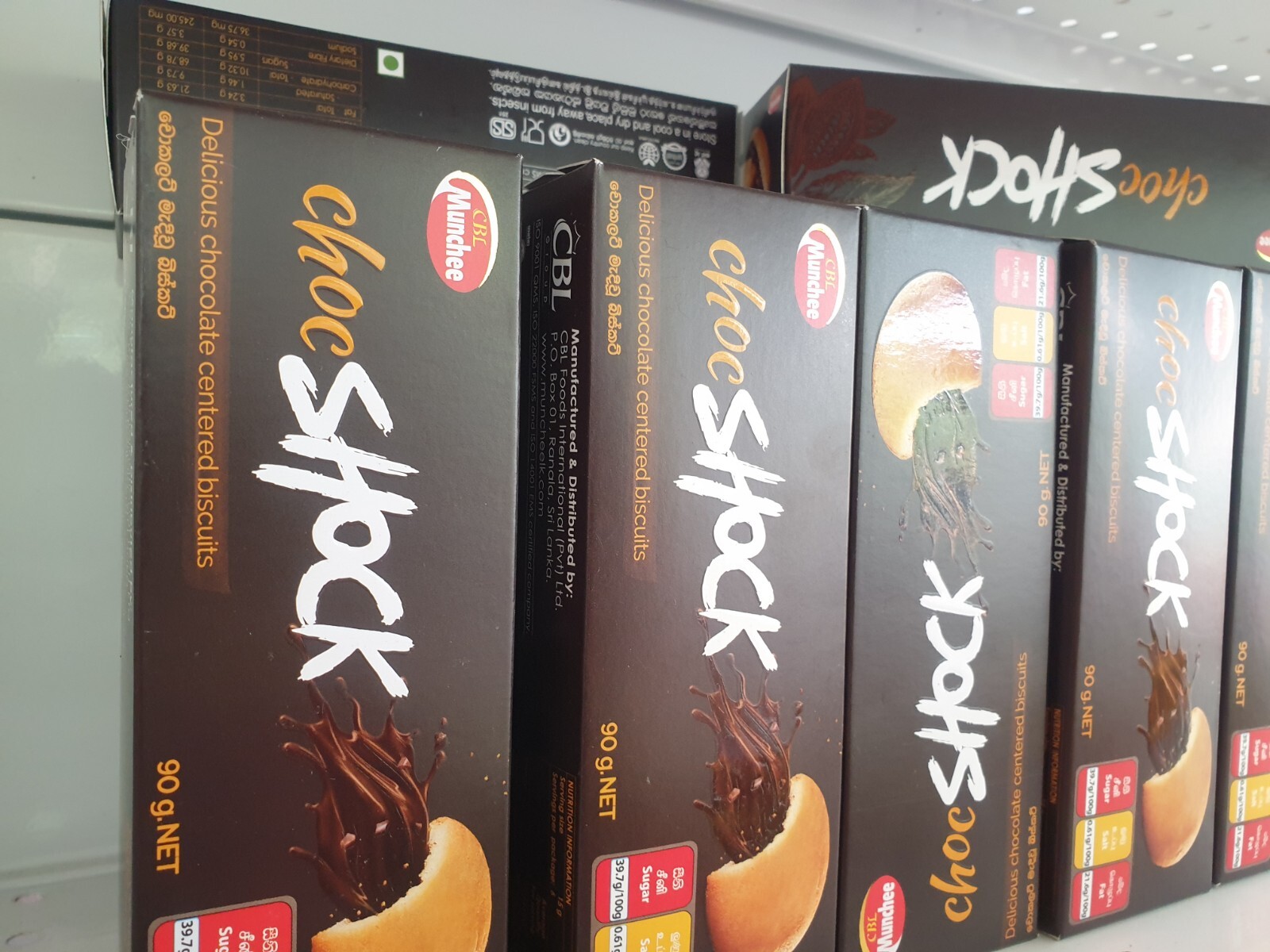 Ceylon Munchee Choc Shock Cookies Chocolate Centered 100% Italian Choco ...