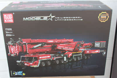 OO Mould King 17008 Mobilkran ROT Schwerlastkran 11200 Klemmsteine 8506 ...