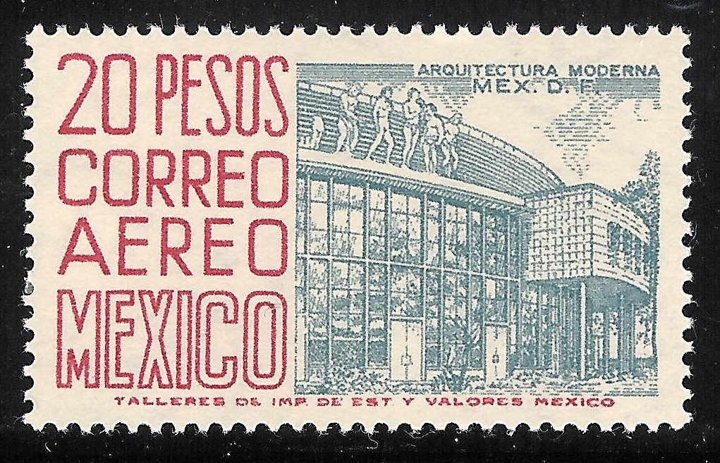 pa080 Mexico Arquite MH paper 2 Sc#C268 Mc#1033Cx Et#aa080 perf14 ...