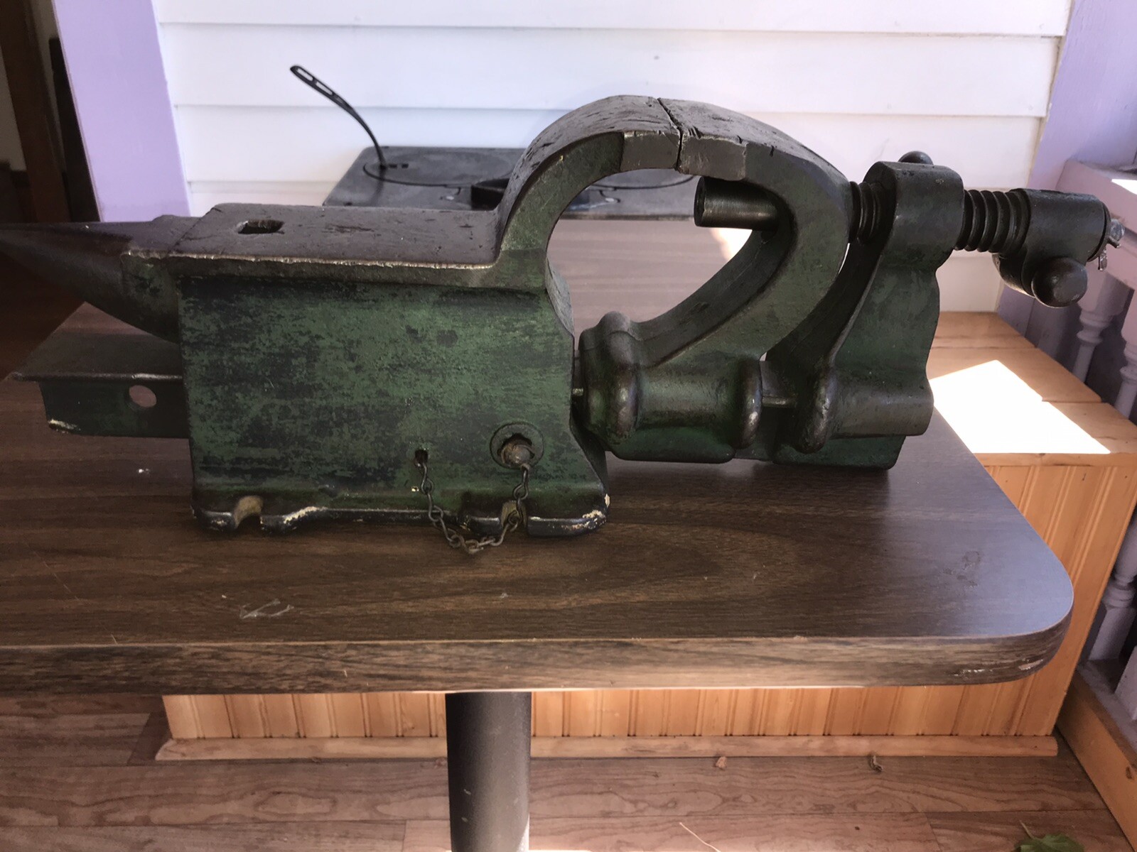 Antique 1914 Combination Vise Anvil Drill Nice Original Paint C.E ...