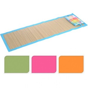 Faltbare Bast Strandmatte unifarben 190x60cm Kopfkissen Badematte ...