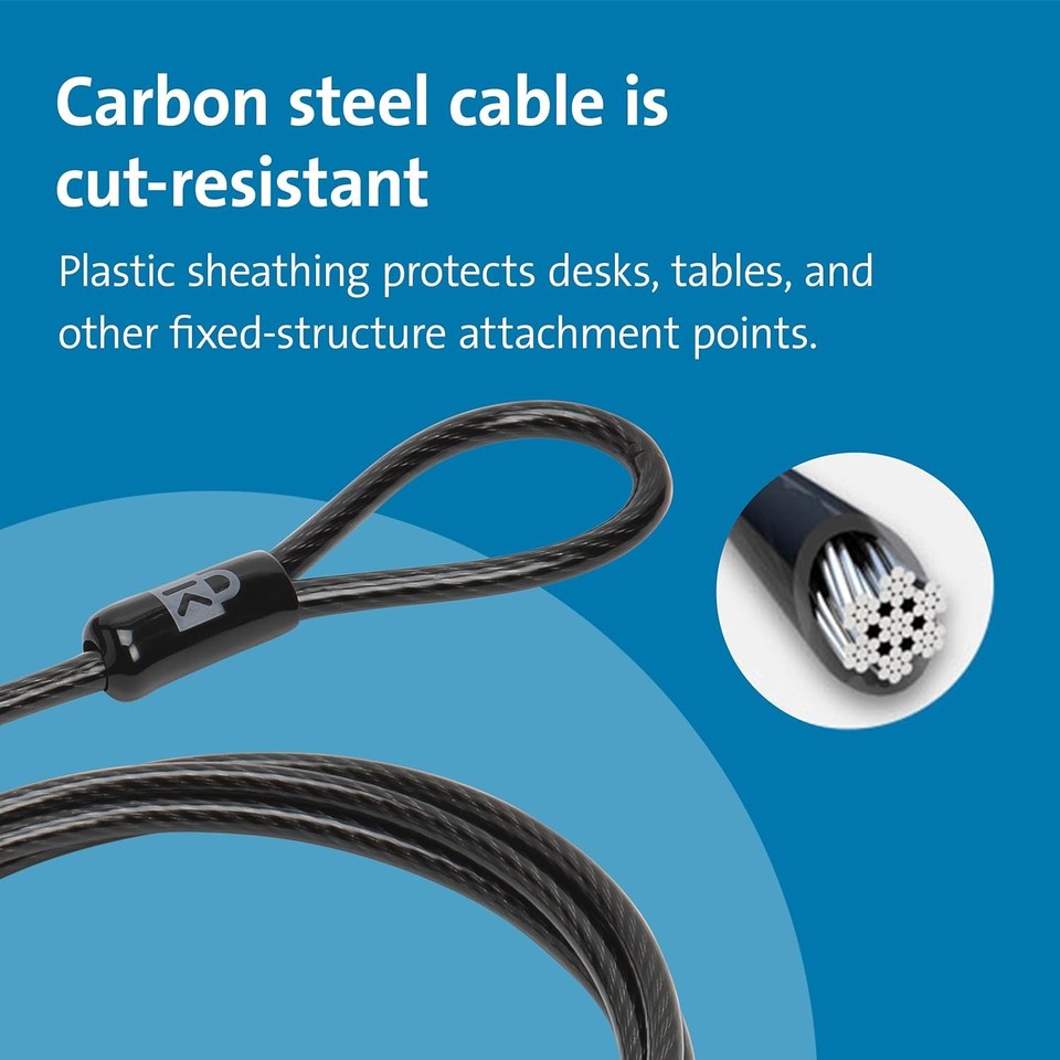 Kensington N17 Combination Laptop Lock for Wedge Shaped Lock Slots with ...