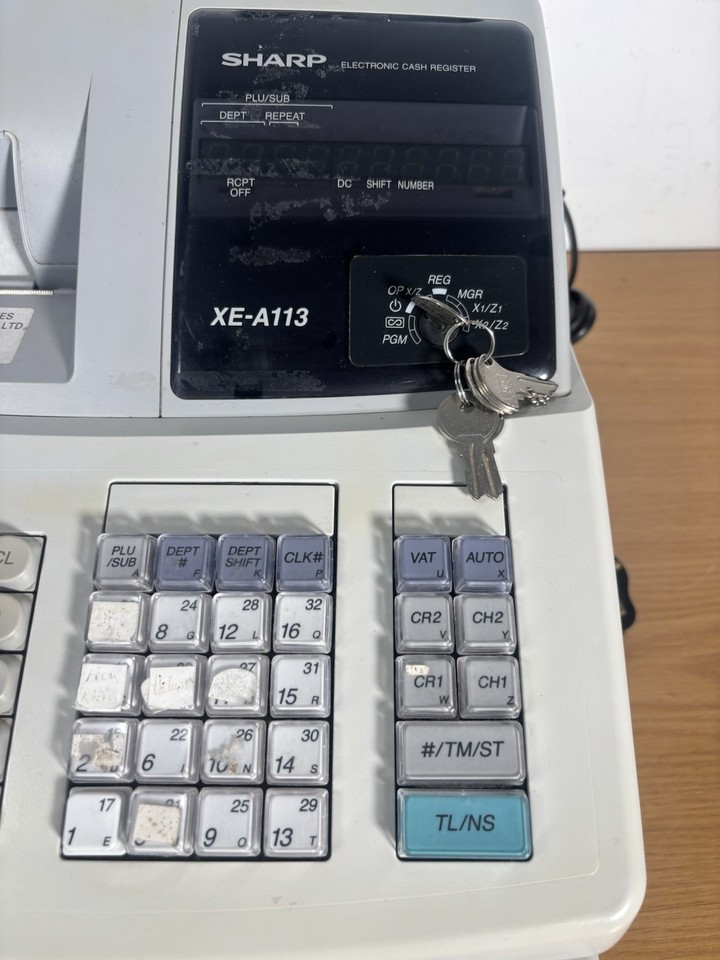 Sharp XE-A113 Cash Register Fully Shop Till | eBay UK
