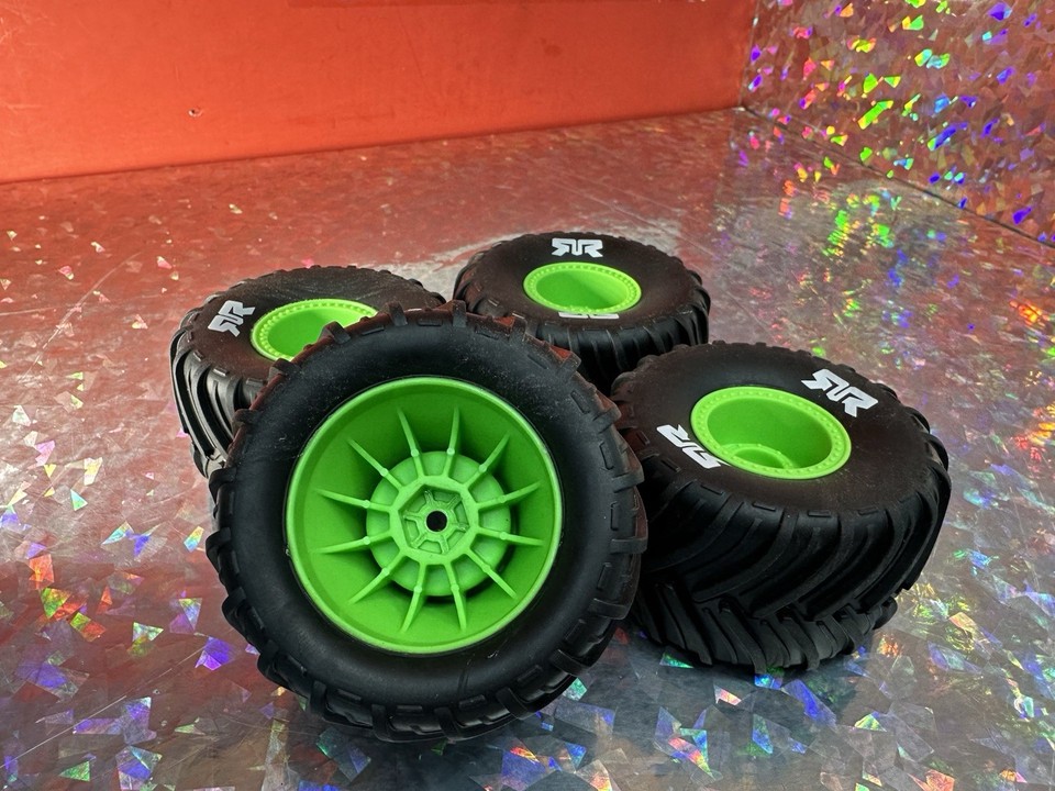 Arrma Grom dBoots Chevron MT Pre-Mounted Tires Set Of 4 Green Gorgon ...