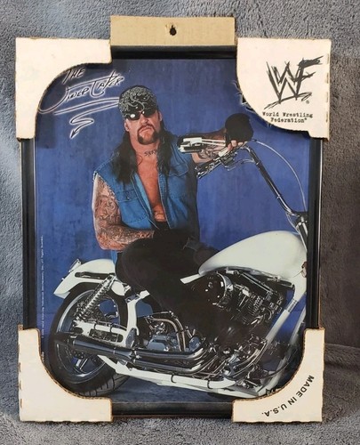 Vintage 2000s WWF Framed Undertaker Motorcycle Picture NEW IN ORIGINAL ...