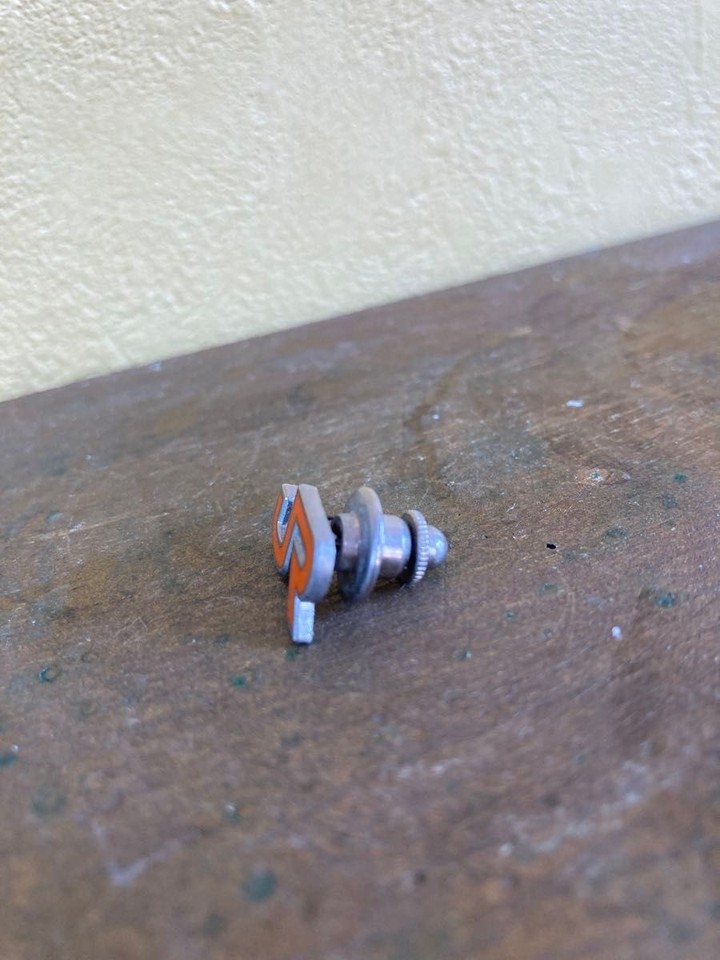 JR logo pin badge orange railway goods | eBay UK