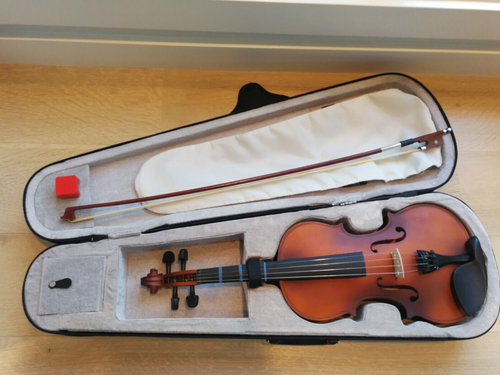 Mendini By Cecilio MV300 Violin For Beginners w Case, Rosin, Bow full ...