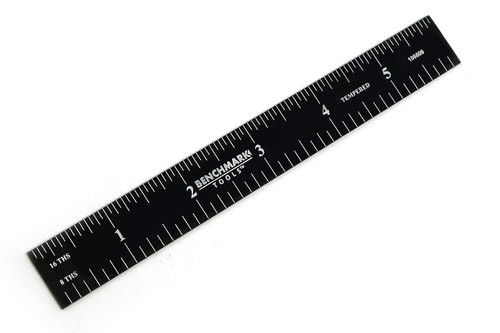 106609 6 Rigid Woodworking Ruler Black Chrome Finish 1/8th And 1/16th ...