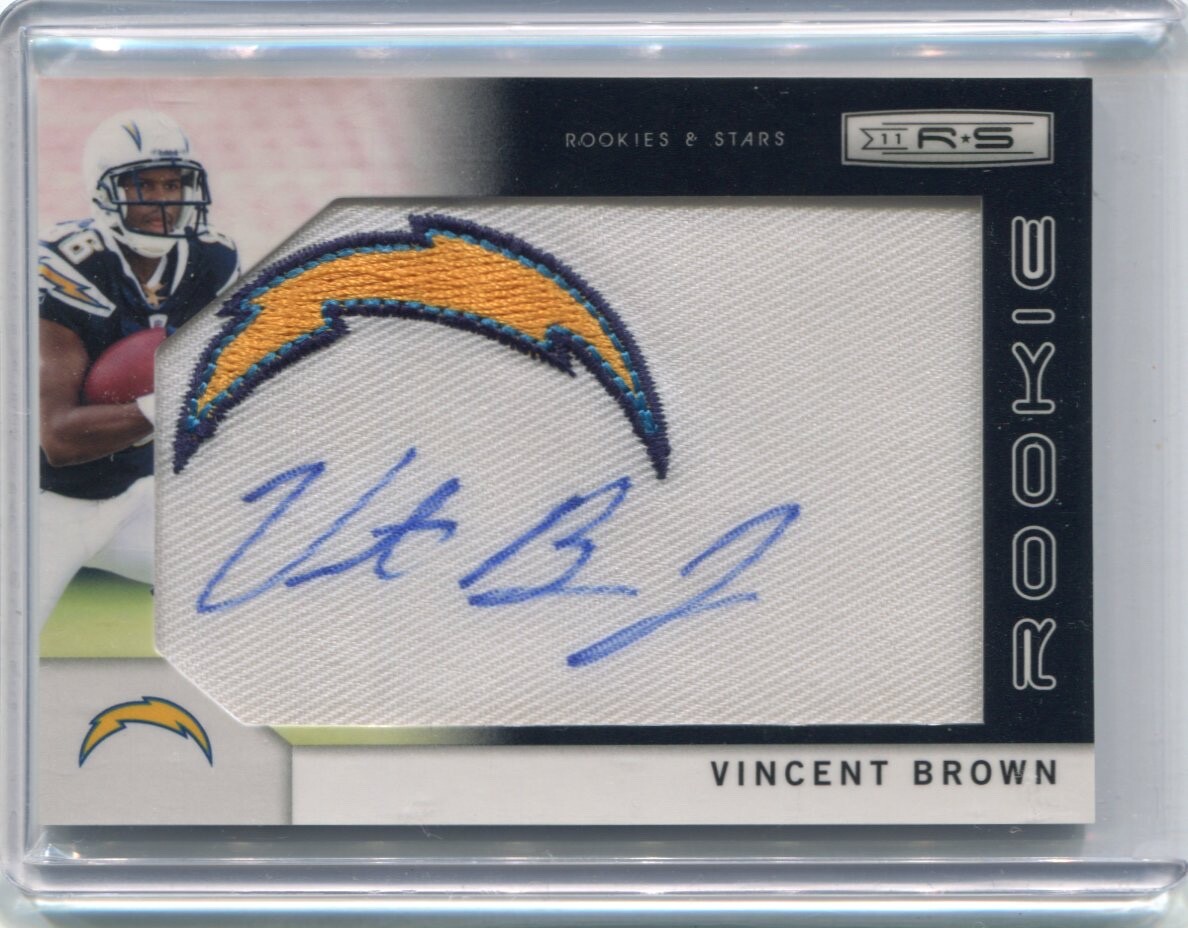 2011 Rookies & Stars - VINCENT BROWN - Autograph Patch Rookie ...