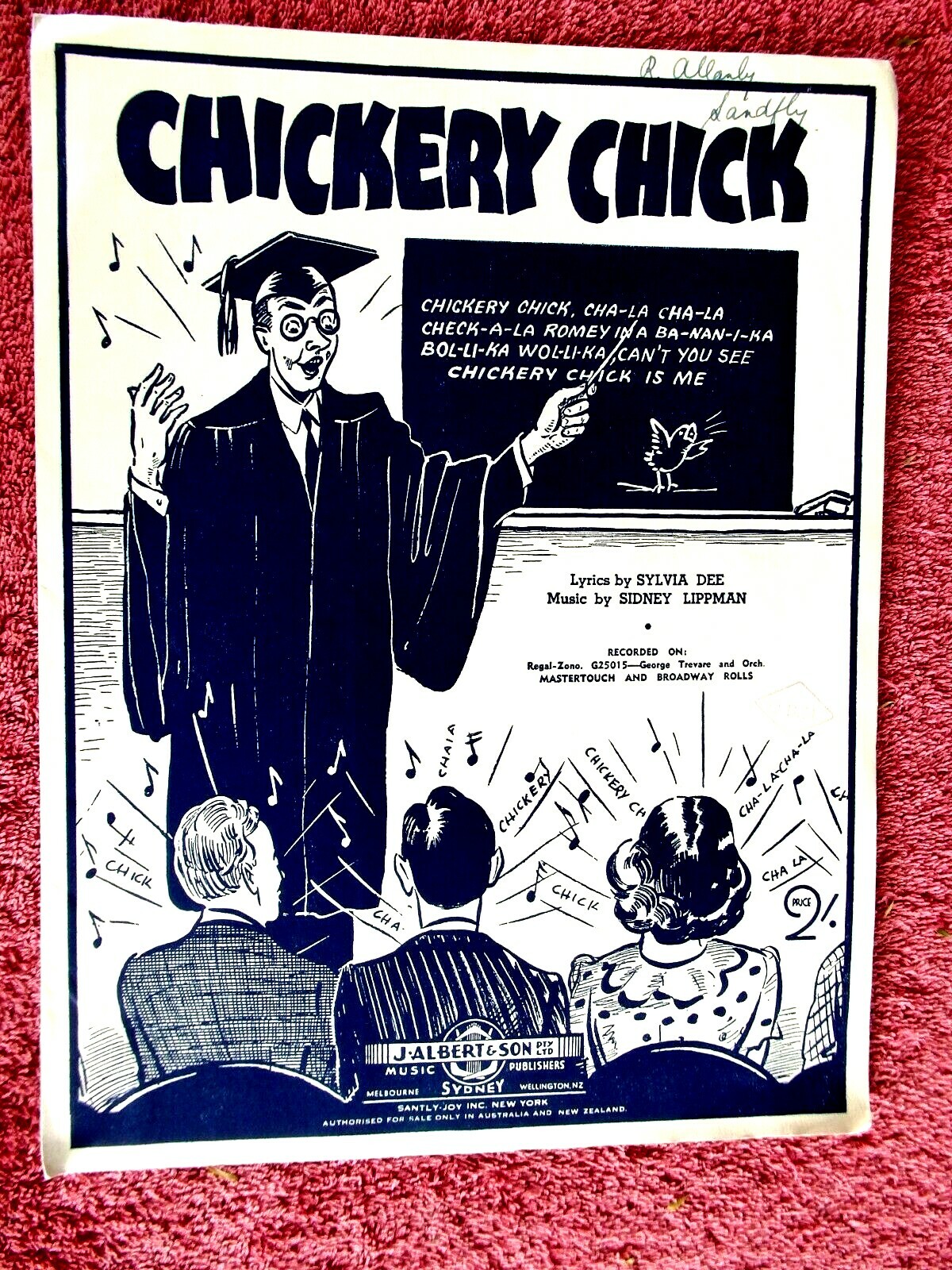 CHICKERY CHICK BY SYLVIA DEE & SIDNEY LIPPMAN VINTAGE SHEET MUSIC ...