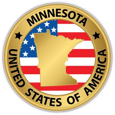 Minnesota USA State Map Emblem Car Bumper Sticker Decal "SIZES" | eBay