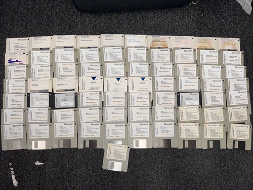 Lot Of 71 Microsoft Software Floppy Disk Untested Word Powerpoint Excel ...