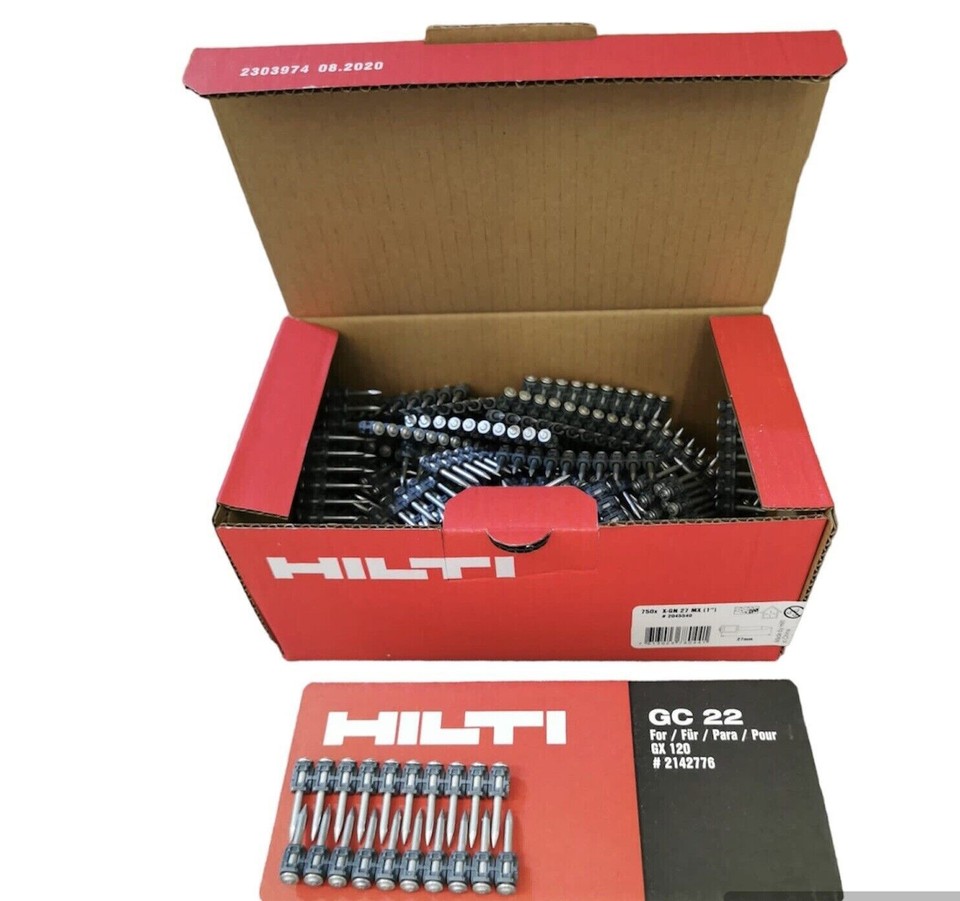 750x HILTI Nägel X-GN 20MX 20mm für GX 120 inkl. Gaskartusche GC 22 | eBay