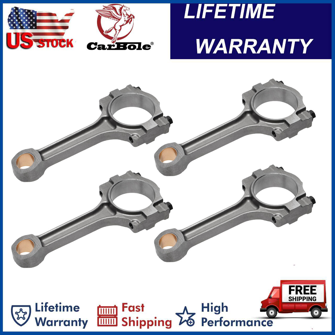 4X Engine Connecting Rod 12654958 for Chevrolet GMC Terrain 2010-2017 4 ...