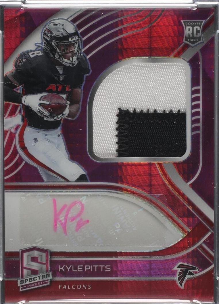 2021 Panini Spectra - Rookie Patch Autographs Kyle Pitts #216 Neon Pink ...