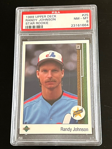 1989 UPPER DECK #25 RANDY JOHNSON PSA 8 STAR ROOKIE - WE COMBINE ...