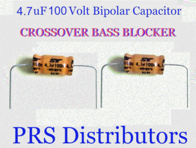 4.7uF 100V BIPOLAR CAPACITOR BASS BLOCKER SPEAKER TWEETER CROSSOVER 4 ...