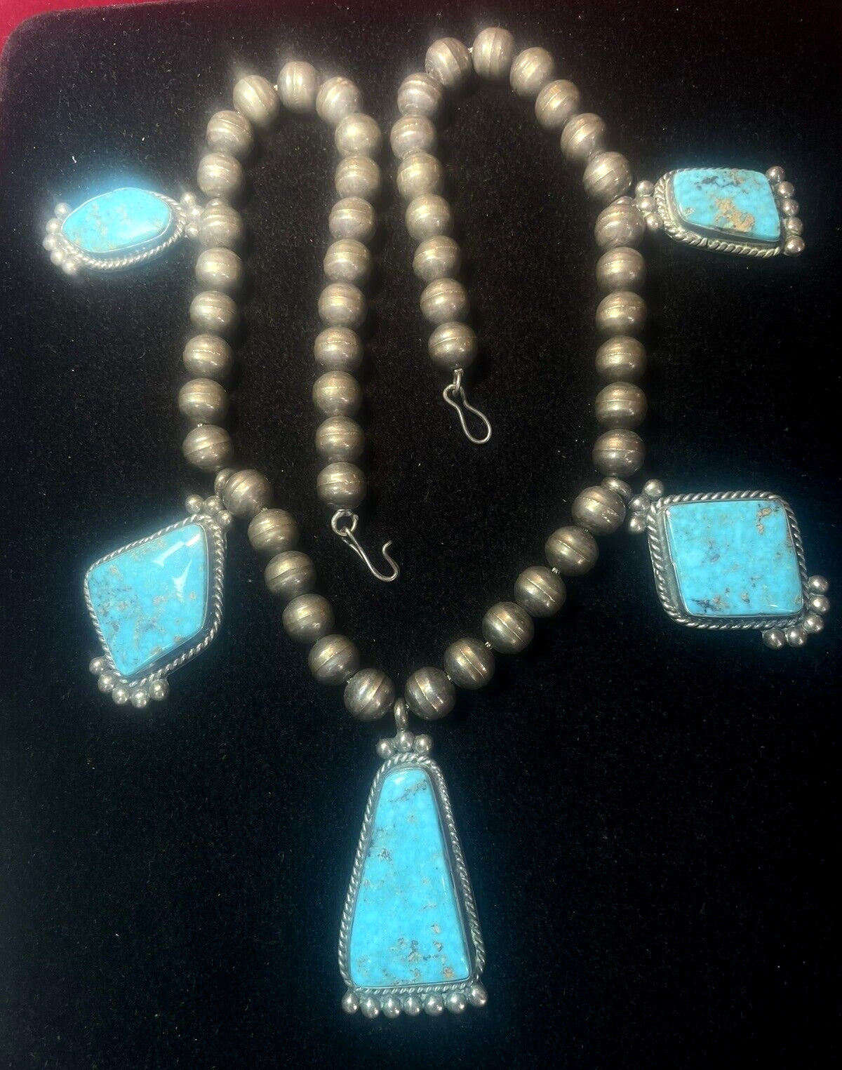 VINTAGE STERLING SILVER OLD PAWN NATIVE AMERICAN NAV… - Gem