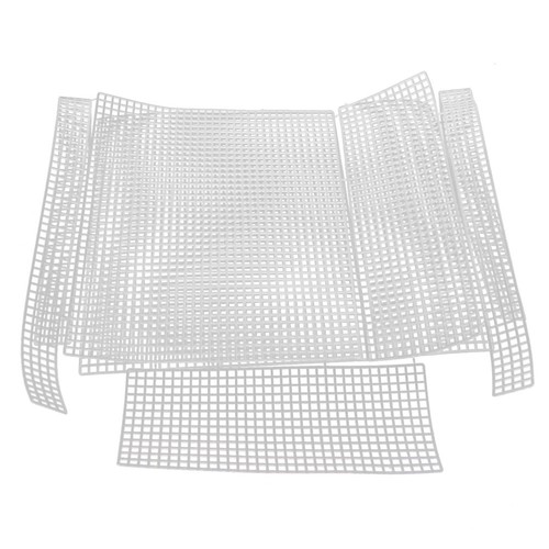 2 Sets Craft Plastic Mesh Sheets Bag Making Supplies Crochet Plate ...