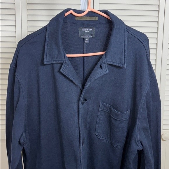 Todd Snyder Navy Blue Utility 100% Cotton Jacket with Patch Pockets XXL ...