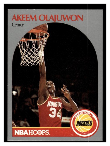 1990-91 Hoops Akeem Olajuwon #127 Houston Rockets | eBay